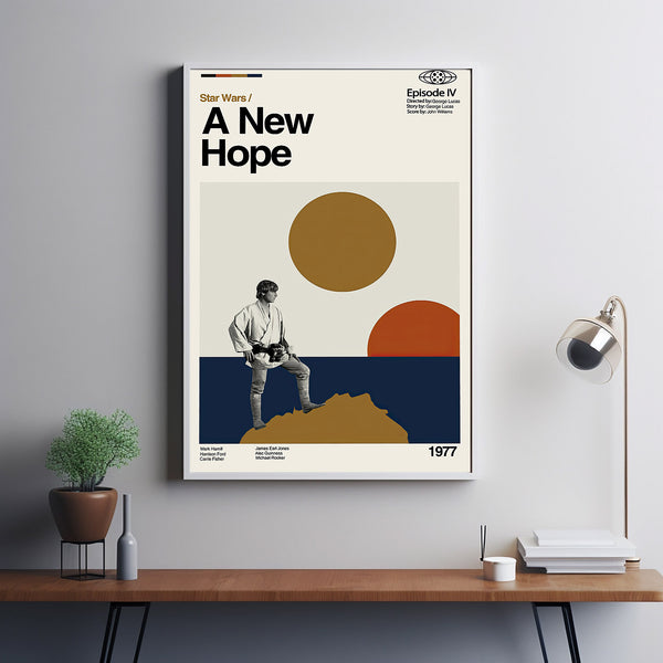 A New Hope Episode IV Poster, John Williams Movie, Star Wars Film, Vin – mythicwall