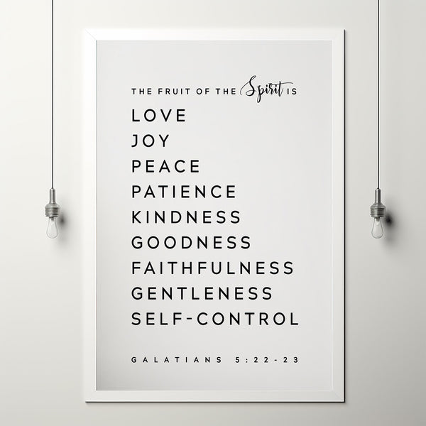 Galatians 5:22-23 'Fruit of the Spirit' Poster - Vibrant Christian Wal ...
