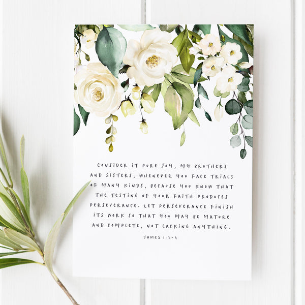 James 12-4 - Consider it pure joy - Scripture art - Bible verse - Bibl ...