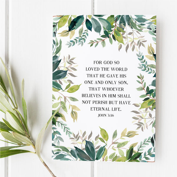 John 316 - For God so loved the world - Scripture art - Bible verse ...