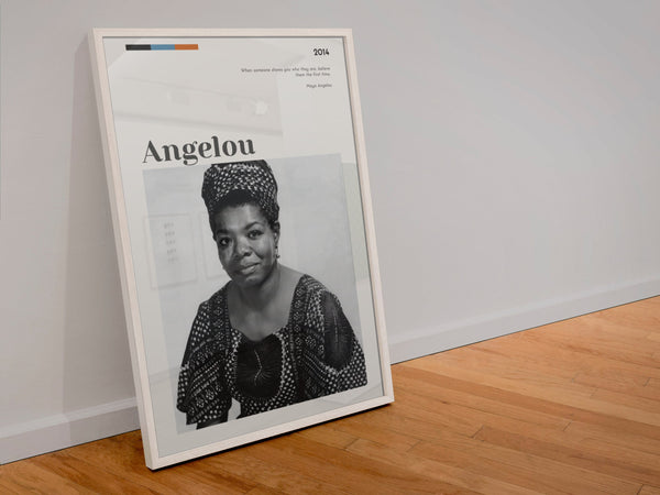 Maya Angelou Poster Wall Art Poster Art Gift Quote Portrait Marguerite ...