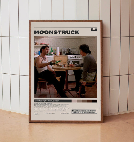 Moonstruck Poster, Norman Jewison, Minimalist Movie Poster, Vintage Re – mythicwall