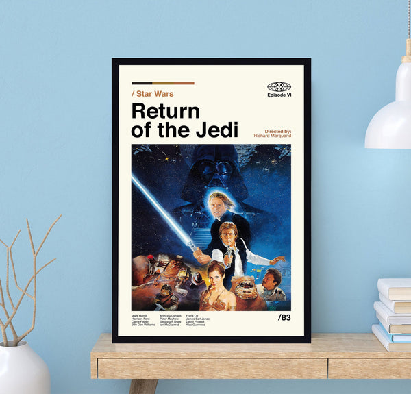 framed star wars poster