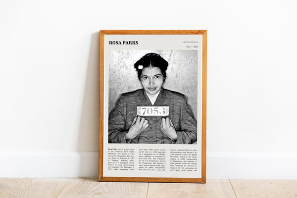 Rosa Parks Mugshot Wall Art Poster Rosa Parks Mugshot Human Rights Bla ...