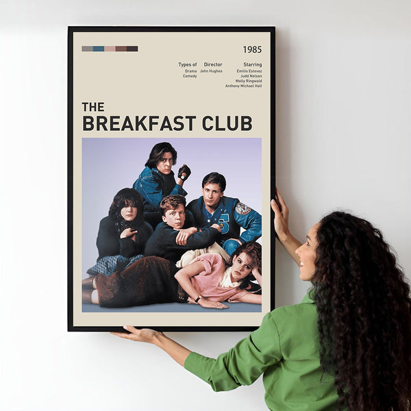 The Breakfast Club Movie Poster Minimalist Midcentury Poster Wall Art – mythicwall