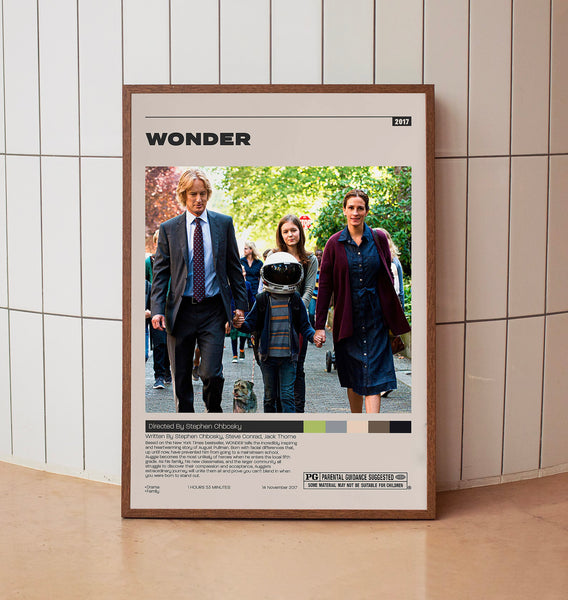 Wonder Movie Poster, Stephen Chbosky, Minimalist Movie Poster – mythicwall