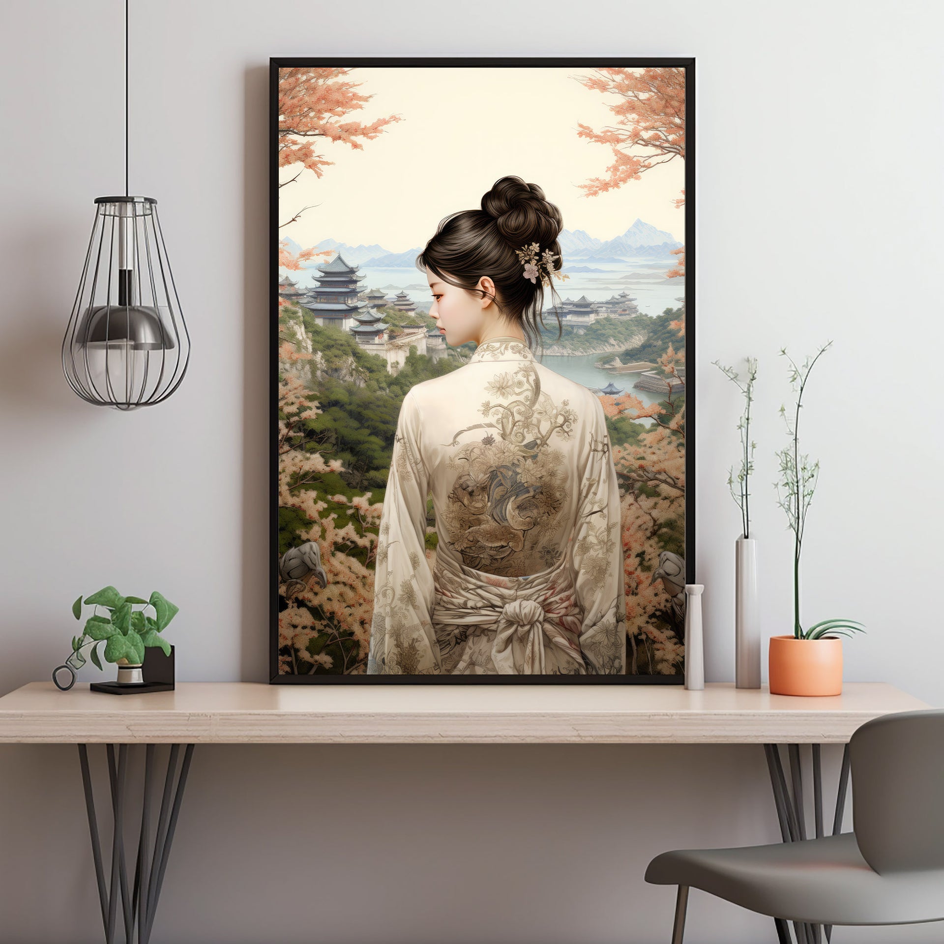 Vintage Chinese Girl Poster, Chinese Traditional Girl Poster – mythicwall