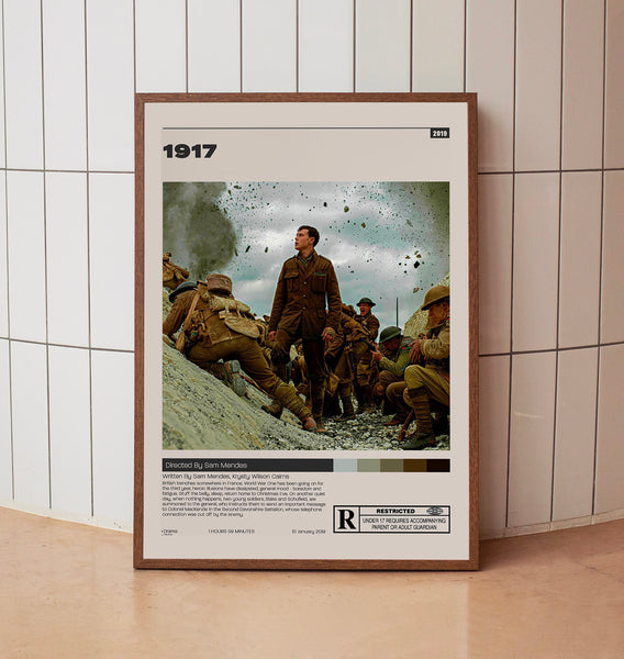 1917 Movie Poster, Sam Mendes, Minimalist Movie Poster – mythicwall