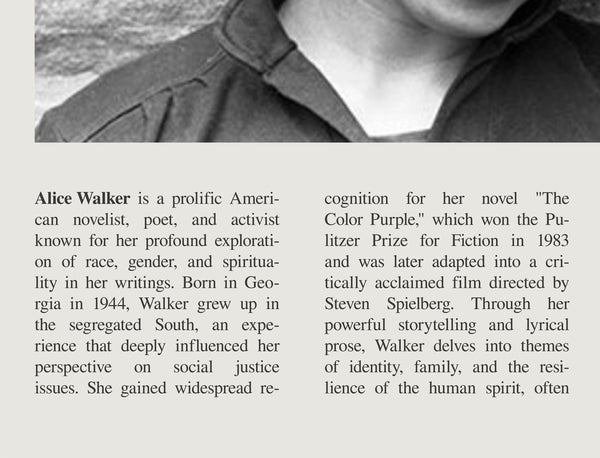 Alice Walker Wall Art Poet Poster Poster Alice Malsenior Walker Black ...