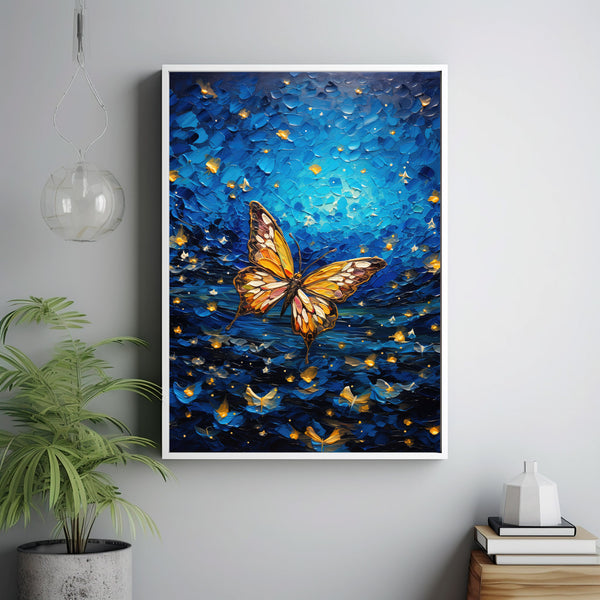 Butterfly - Oil Painting of Van Gogh's Starry Night Poster - Starry Ni ...