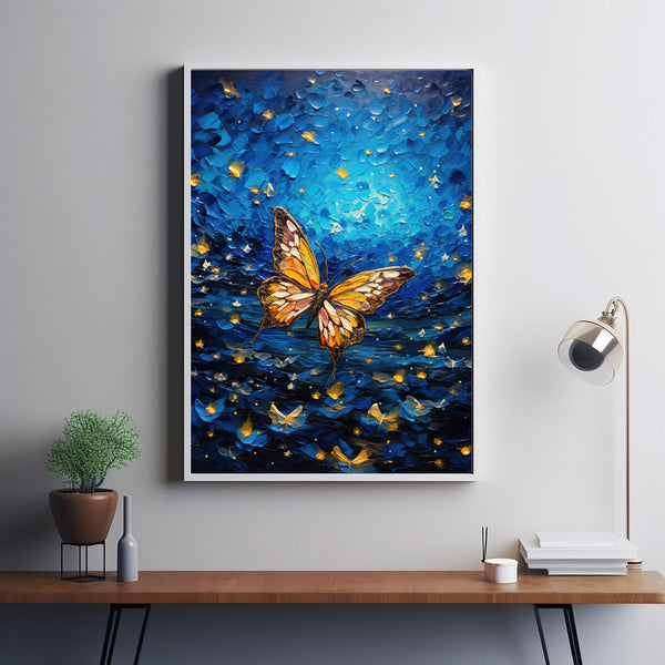 Butterfly - Oil Painting of Van Gogh's Starry Night Poster - Starry Ni ...