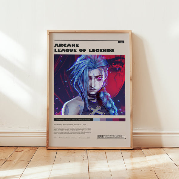 Arcane Poster, Jinx Wall Art, Minimalist Wall Decor, Mid Century Desig ...