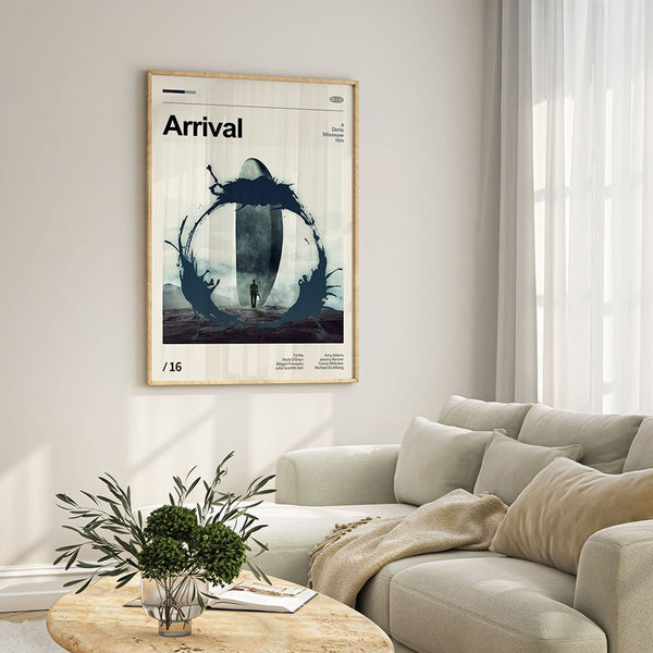 Arrival Movie Poster Minimalist Midcentury Poster Wall Art Print Retro ...