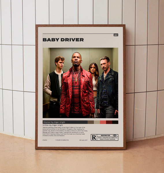 Baby Driver Poster,Edgar Wright, Minimalist Movie Poster – mythicwall