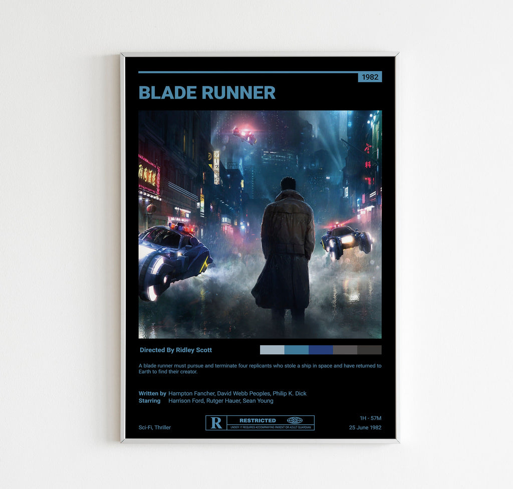 Blade Runner Movie Poster, Vintage Retro Art Print, Cult Movie Poster ...