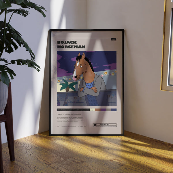 BoJack Horseman Poster, Will Arnet Wall Art, Minimalist Wall Decor, Ca ...