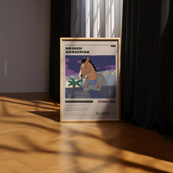 BoJack Horseman Poster, Will Arnet Wall Art, Minimalist Wall Decor, Ca – mythicwall