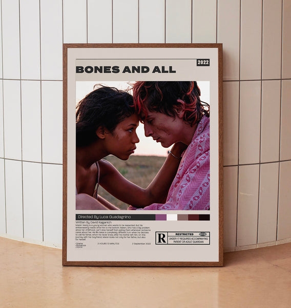 Bones and All Poster, Luca Guadagnino, Minimalist Movie Poster – mythicwall