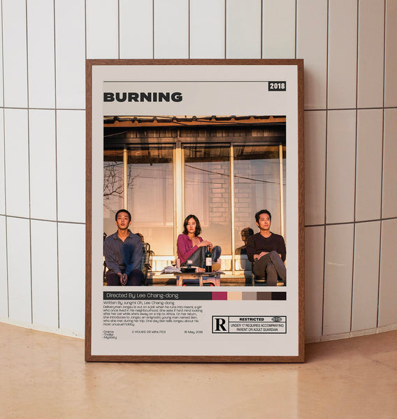 Burning Poster,Lee Chang-dong, Minimalist Movie Poster – mythicwall