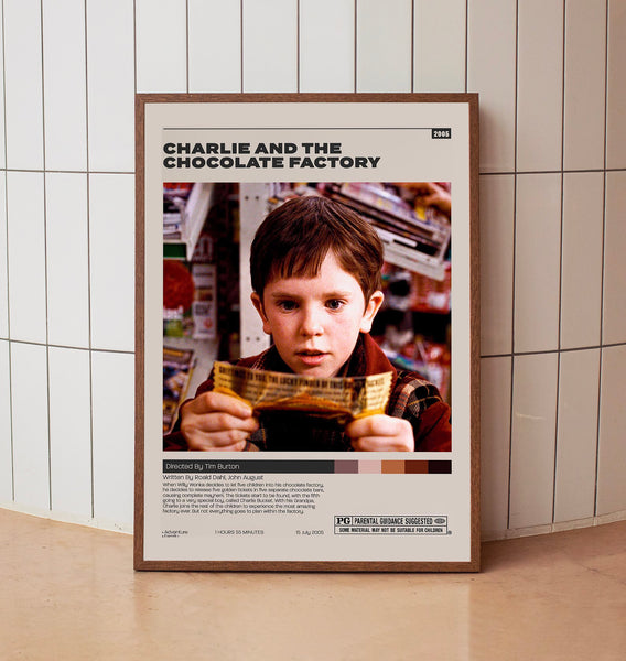 Charlie and the Chocolate Factory Poster,Tim Burton, Minimalist Movie ...