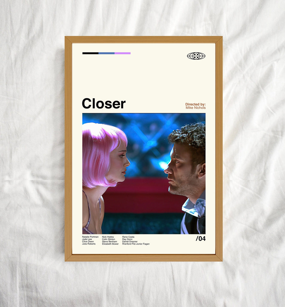 Closer Poster, Closer Movie Poster, Mike Nichols, Retro Movie Poster ...