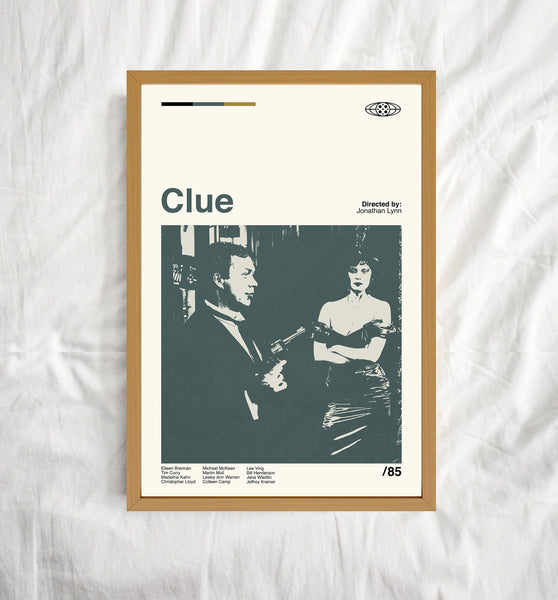Clue Poster, Clue Movie, Jonathan Lynn, Retro Movie Poster, Minimalist ...