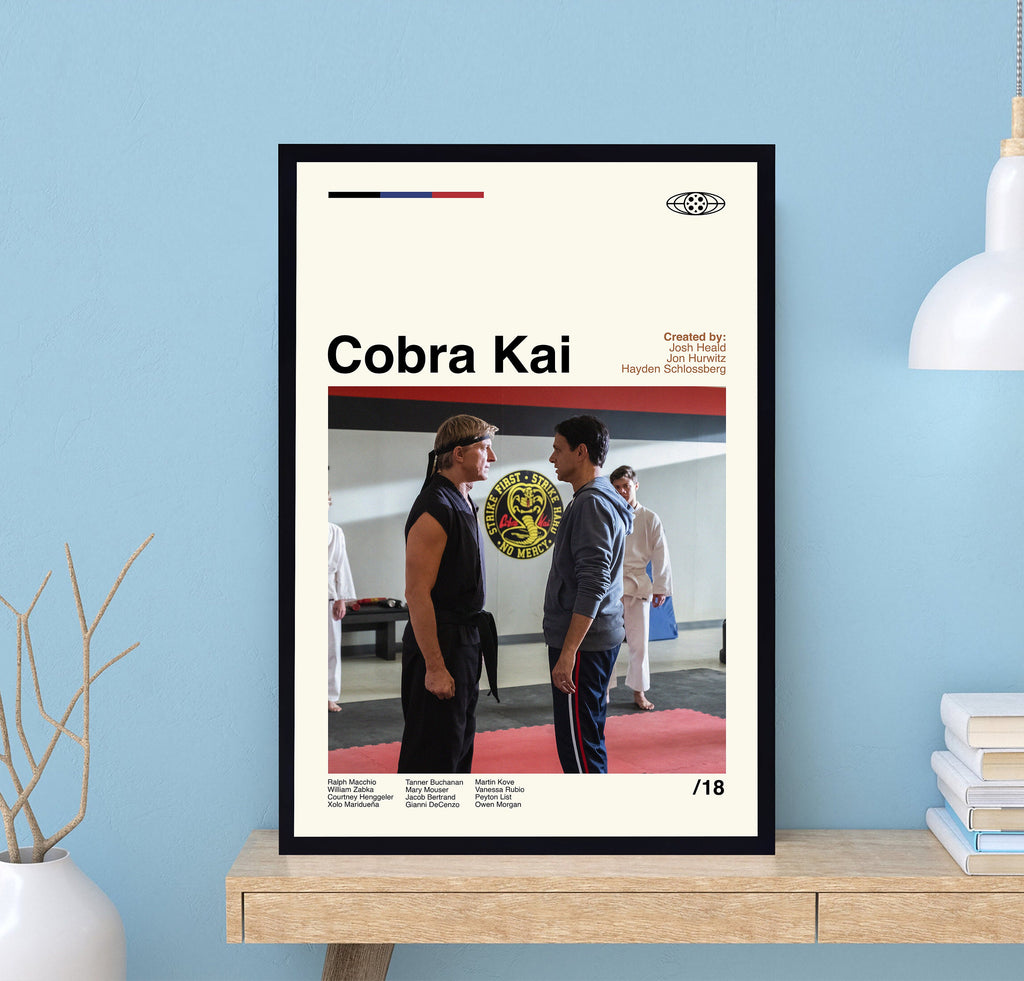 Cobra Kai Tv Series Poster, Tv Series Poster, Midcentury Art, Minimali – mythicwall