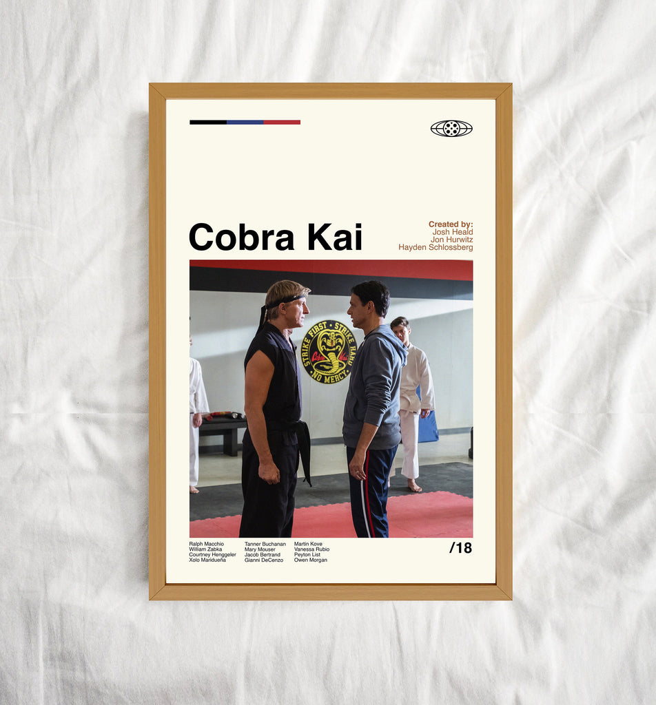 Cobra Kai Tv Series Poster, Tv Series Poster, Midcentury Art, Minimali – mythicwall