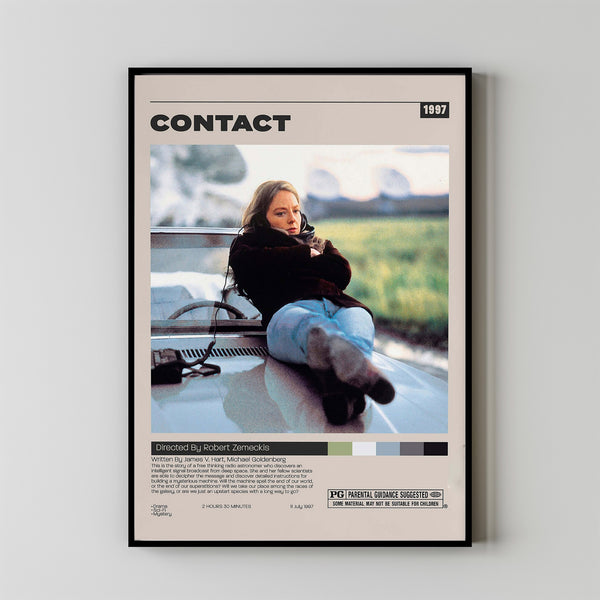 Contact 1997 Movie Poster, Robert Zemeckis, Minimalist Movie Poster ...