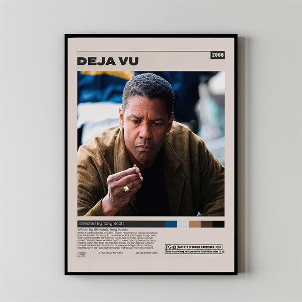 Deja Vu Movie Poster, Tony Scott, Minimalist Movie Poster – mythicwall