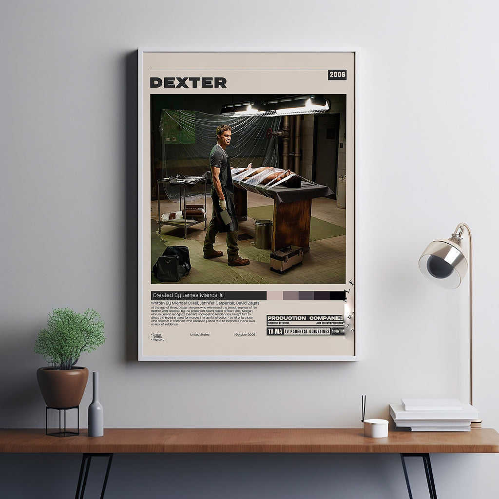 Dexter Poster, James Manos Jr., Minimalist Tv Series, Vintage Retro Ar ...