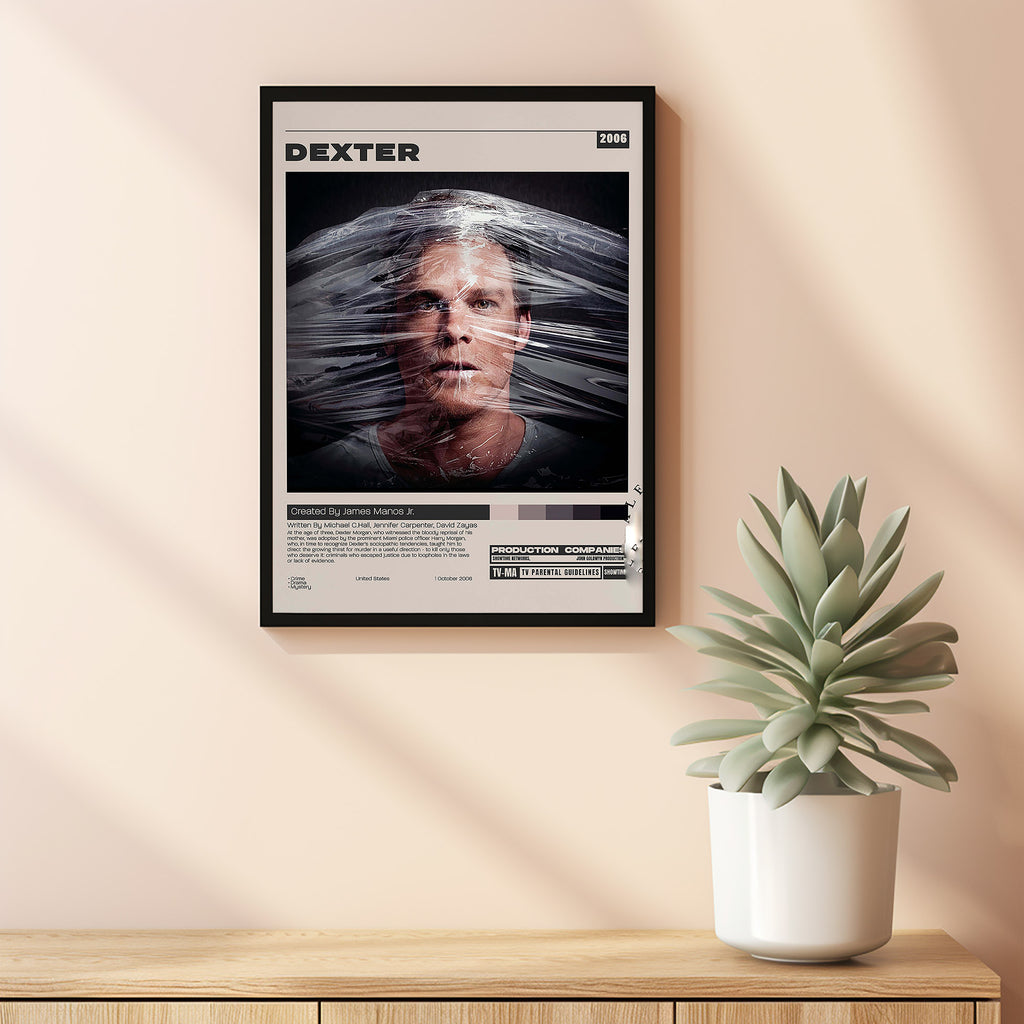 Dexter Poster, James Manos Jr., Minimalist Tv Series, Vintage Retro Ar ...