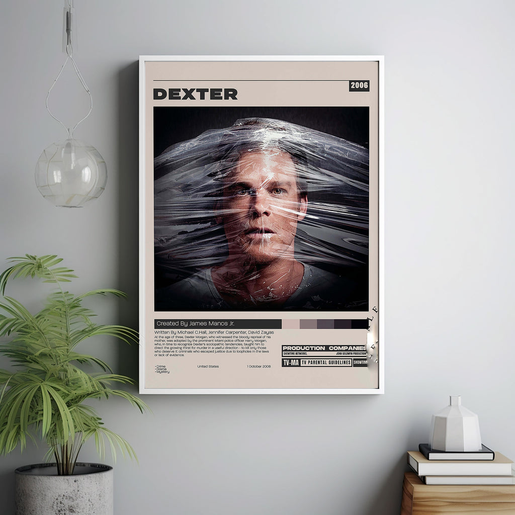 Dexter Poster, James Manos Jr., Minimalist Tv Series, Vintage Retro Ar ...