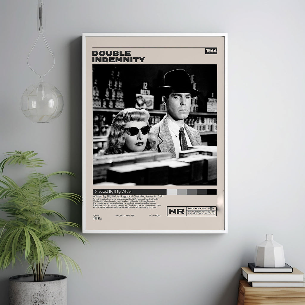 Double Indemnity Poster, Billy Wilder, Minimalist Movie Poster, Vintag ...