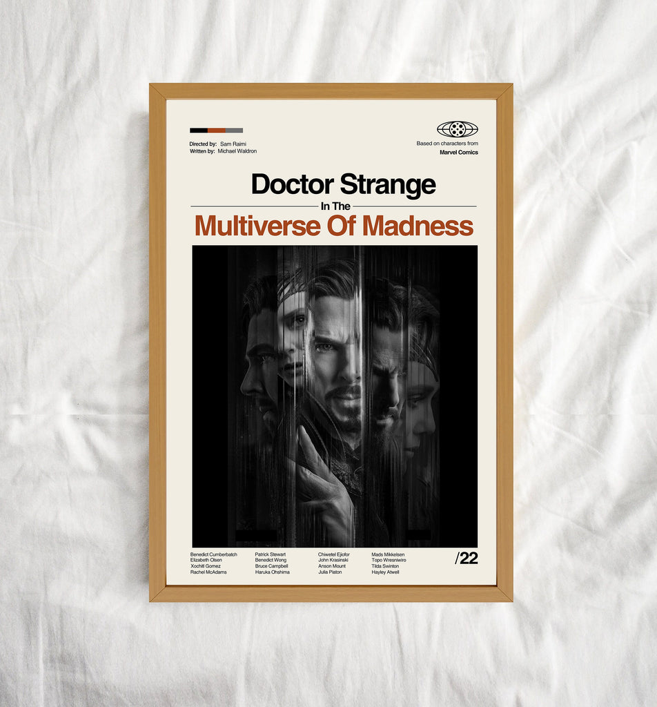 Dr Strange In The Multiverse Of Madness Poster, Sam Raimi, Midcentury ...