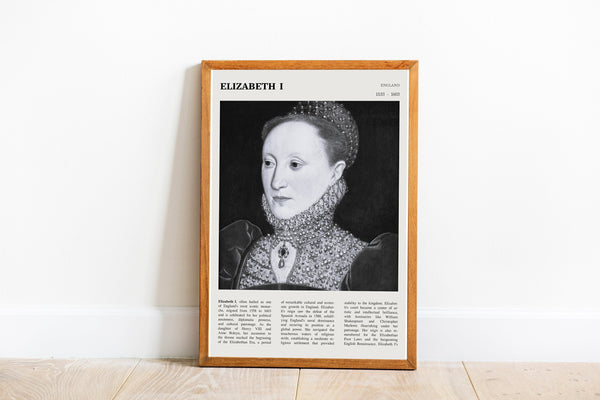 Elizabeth I Wall Art Elizabeth 1 Poster Poster Elizabeth 1 Black White ...