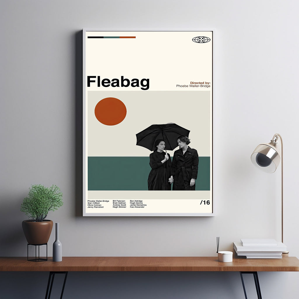 FLEABAG Poster - Bridge Andrew Scott - Mid Century Art - Retro Movie P ...