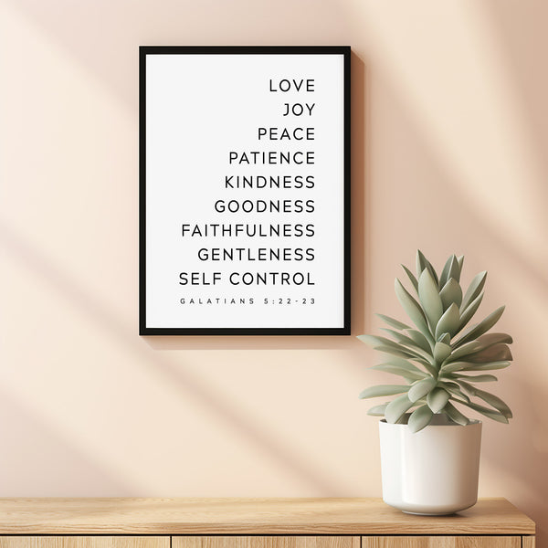Galatians 5:22-23 'Fruit of the Spirit' Poster - Vibrant Christian Wal ...