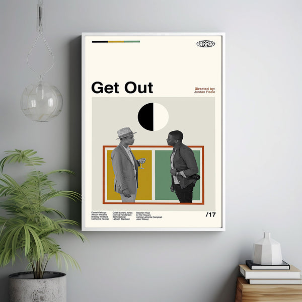 Get Out Movie Poster, Get Out Poster, Jordan Peele, Mid Century Art, M ...