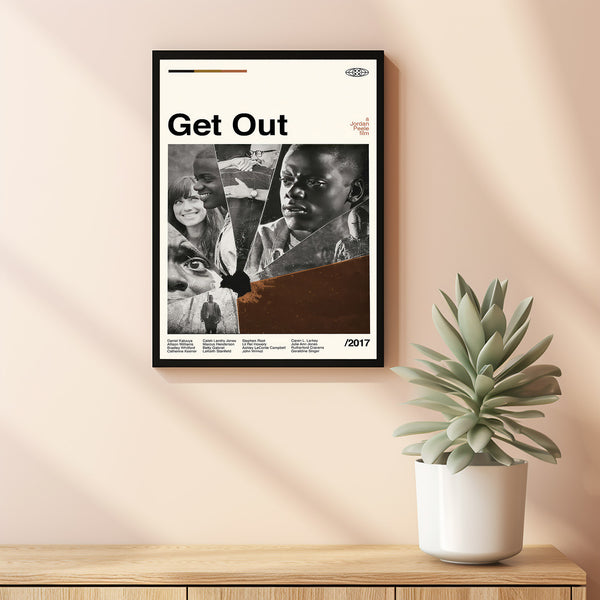 Get out Poster, Get out Movie, Get out Horror Film, Retro Movie Poster ...