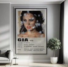 Gia 1998 Movie Poster Canvas Poster Minimalist Poster Art Print Gift mythicwall