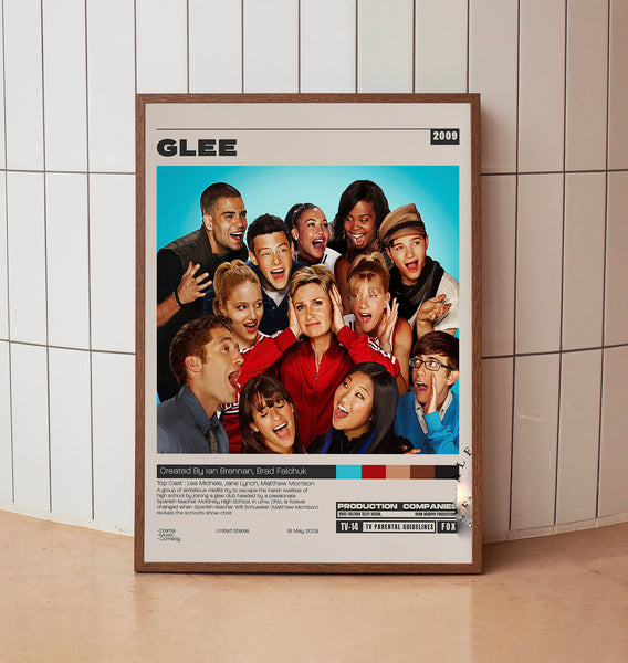 Glee Poster, Glee Tv Show, Minimalist Tv Series, Vintage Retro Art ...