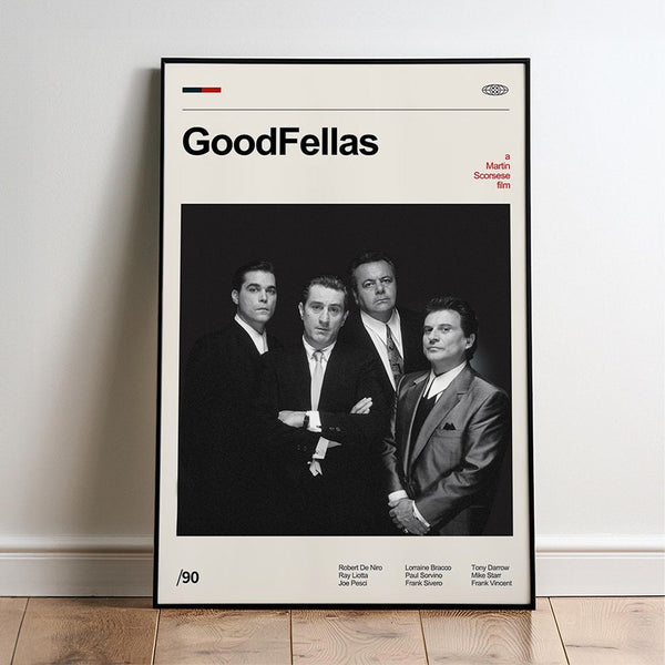 Goodfellas Movie Poster Minimalist Midcentury Poster Wall Art Print Re ...
