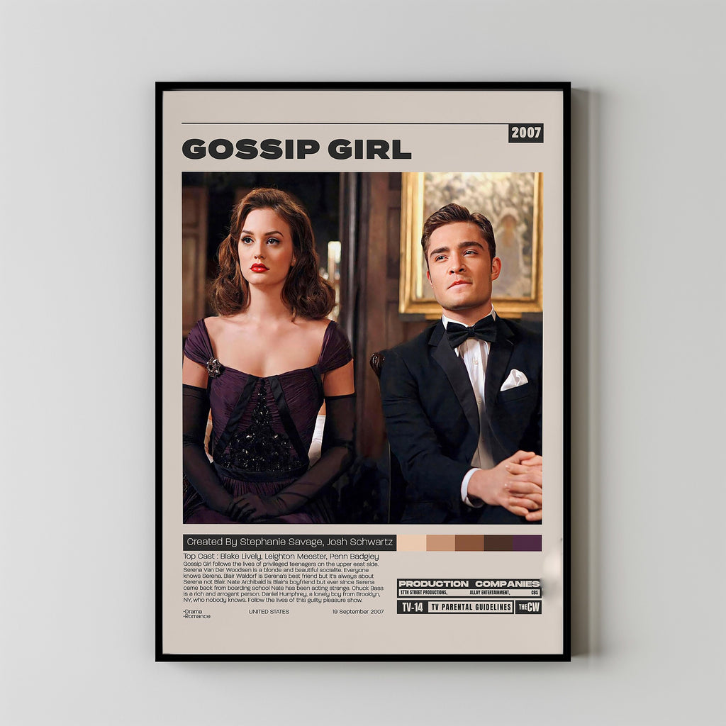 Gossip Girl Poster, Stephanie Savage, Minimalist Tv Series, Vintage Re ...