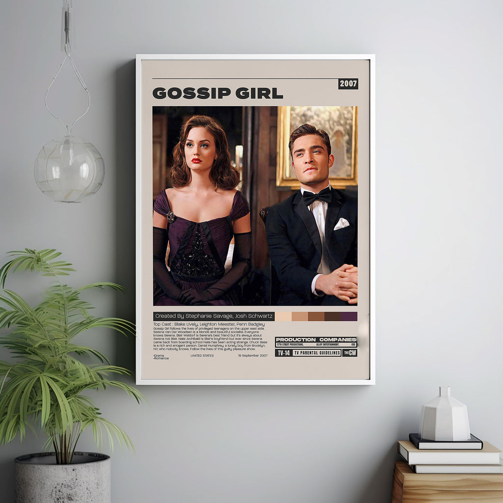 Gossip Girl Poster, Stephanie Savage, Minimalist Tv Series, Vintage Re ...