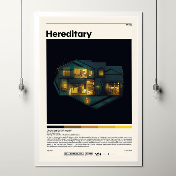 Hereditary Movie Poster by Ari Aster | Minimalist Vintage Retro Art Pr ...