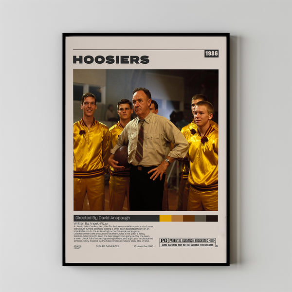 Hoosiers Poster, David Anspaugh, Minimalist Movie Poster, Vintage Retr ...