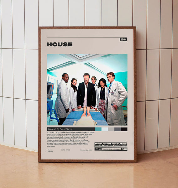 House Poster, Retro Tv Series Print, Modern Vintage – mythicwall