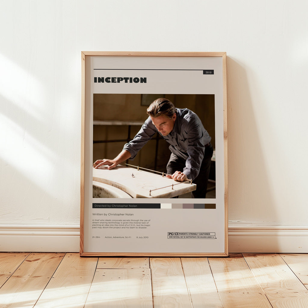 Inception Poster, Leonardo DiCaprio Wall Art, Minimalist Wall Decor, F ...
