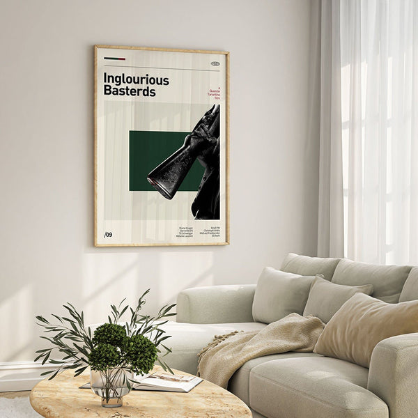 Inglourious Basterds Movie Poster Minimalist Midcentury Poster Wall Ar ...